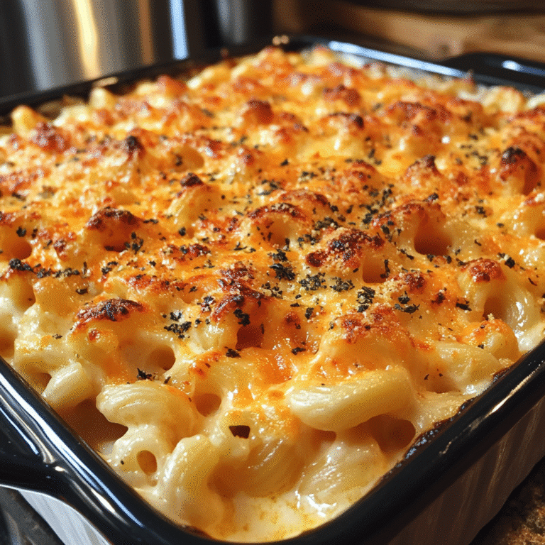 Loaded Buffalo Chicken Mac & Cheese Bake