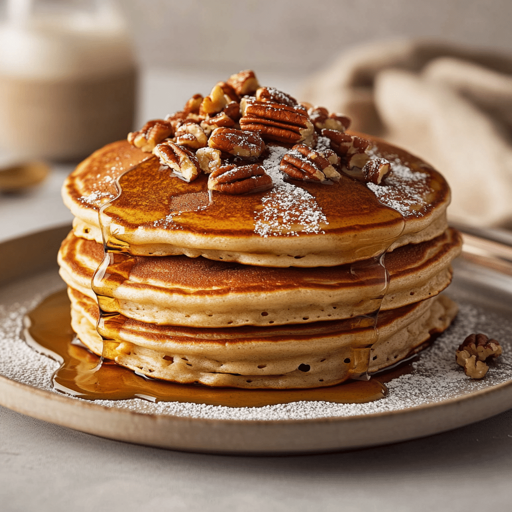 Maple Pecan Pancake Delight: 10-Minute Breakfast Bliss