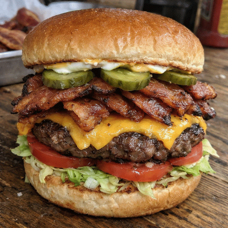 Ultimate Bacon Cheeseburger Royale: Delectable Burger
